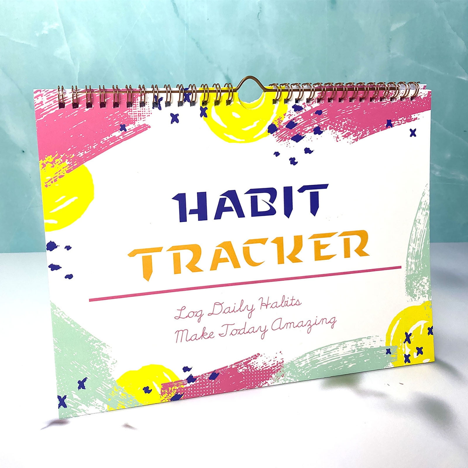 RKZDSR Undated English Habit Tracker Planner, Self-Discipline Punch ...