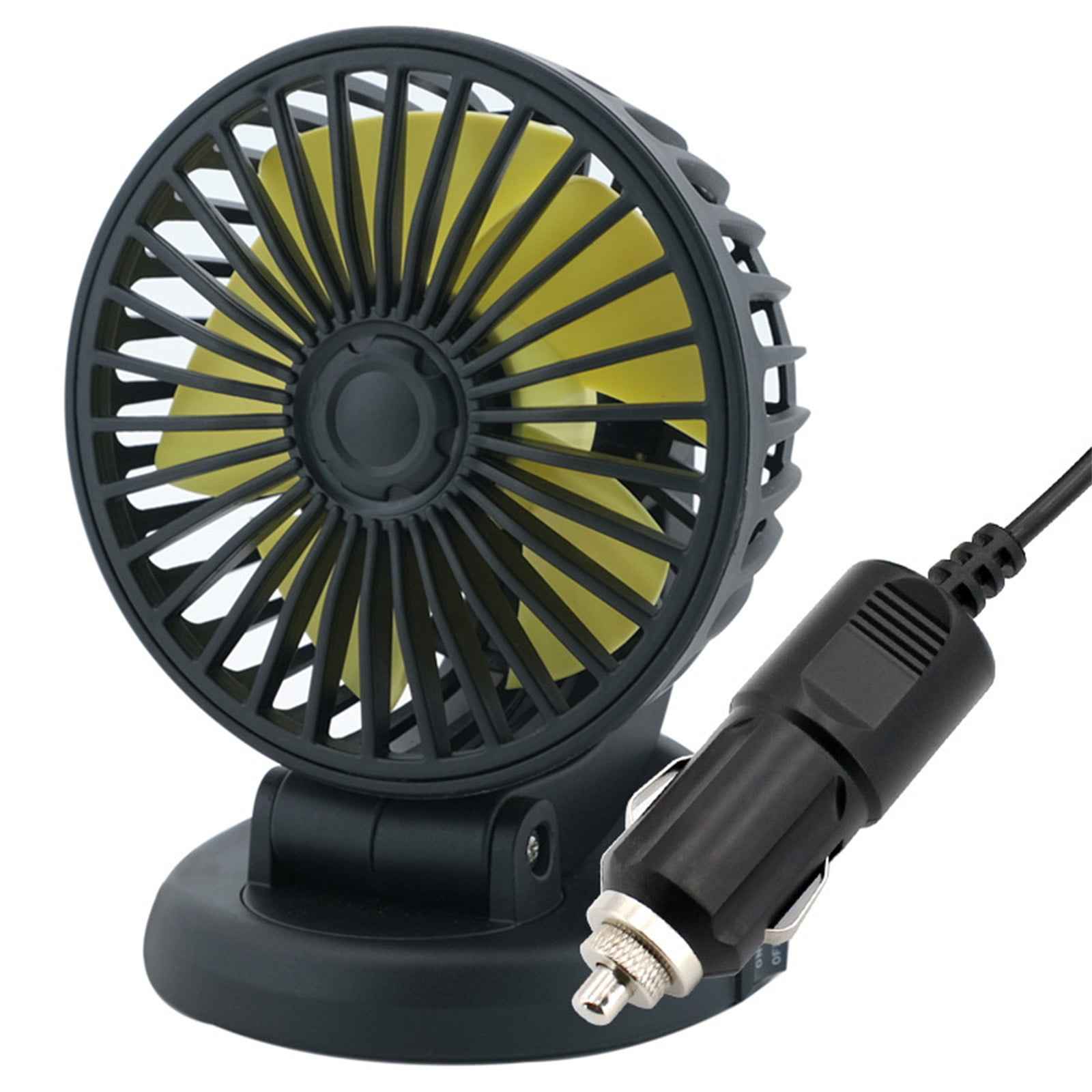 RKZDSR Universal 12V Car Fan, 3-Speed Electric Vehicle Cooler, 360 ...