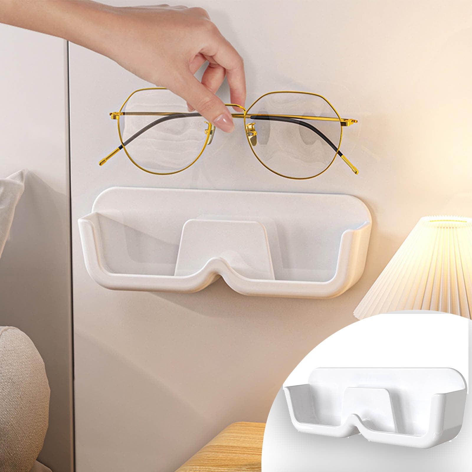 Rkzdsr Wall Mounted Sunglasses Holder Storage Box With Floating Shelf Design No Drilling