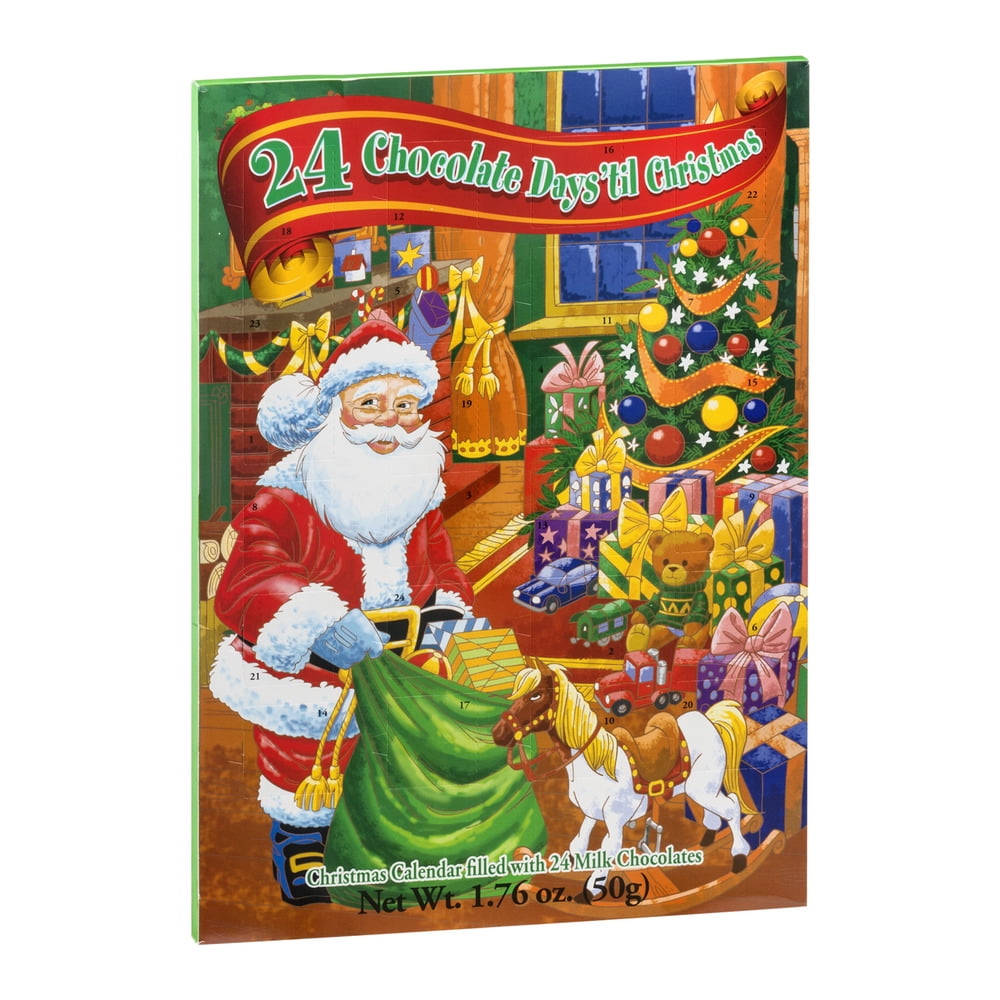 Albert Santa Christmas Advent Calendar - 24 Milk Chocolates Countdown ...