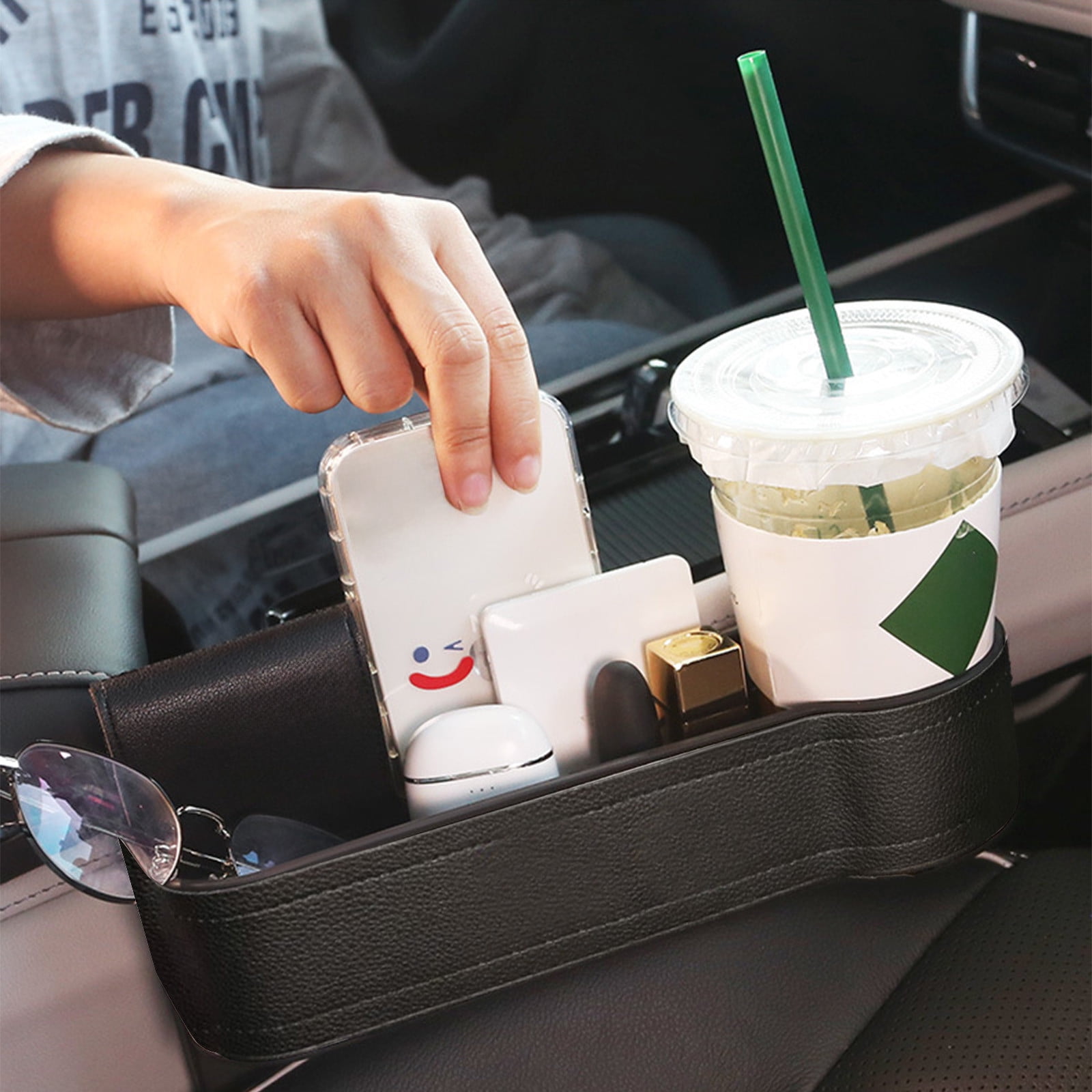 RLATCR Car Seat Filler Organizer Automotive Front Seat Storage with Cup ...