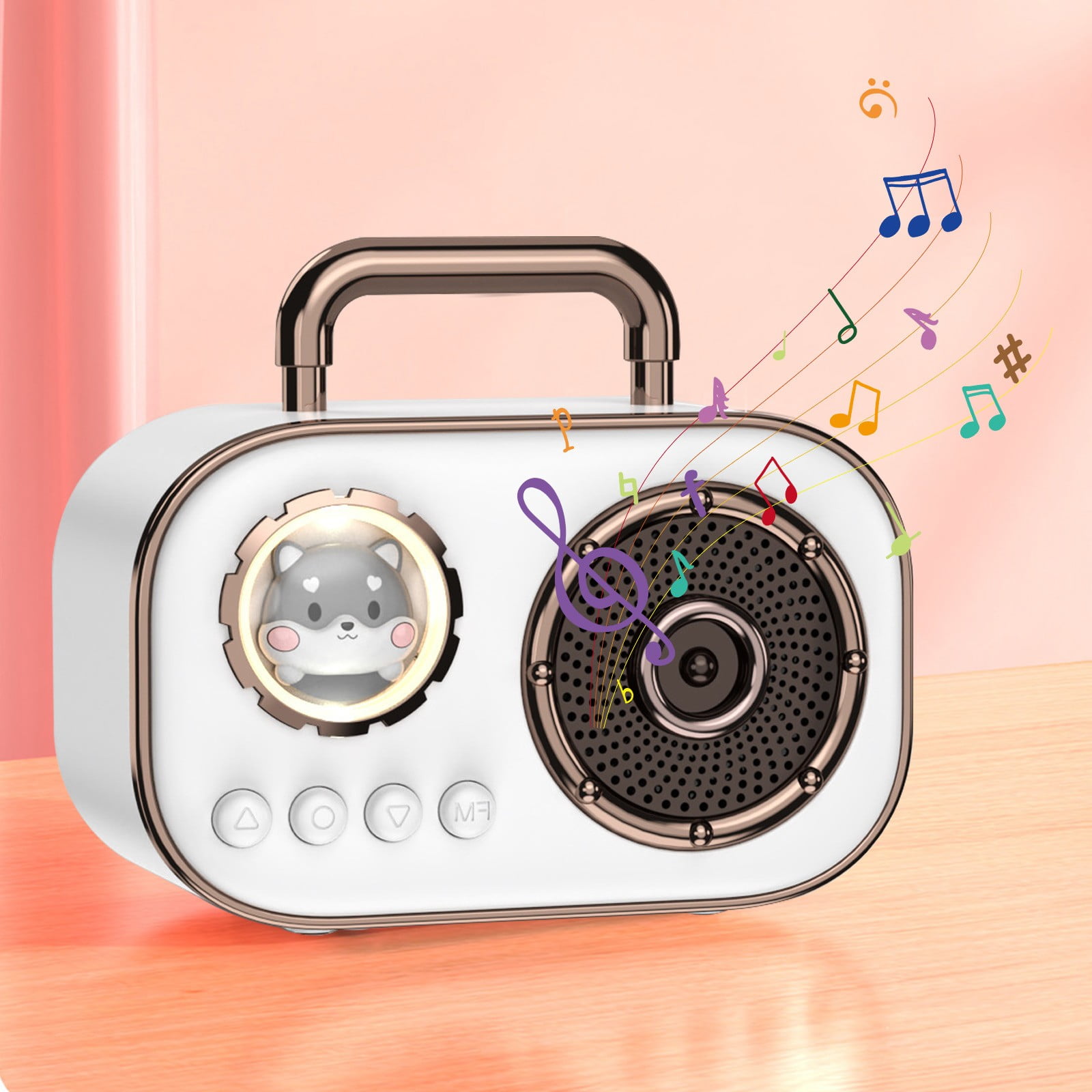 RLATCR Wireless Bluetooth Speaker, Cute Mini Portable Speaker Sound,4H ...