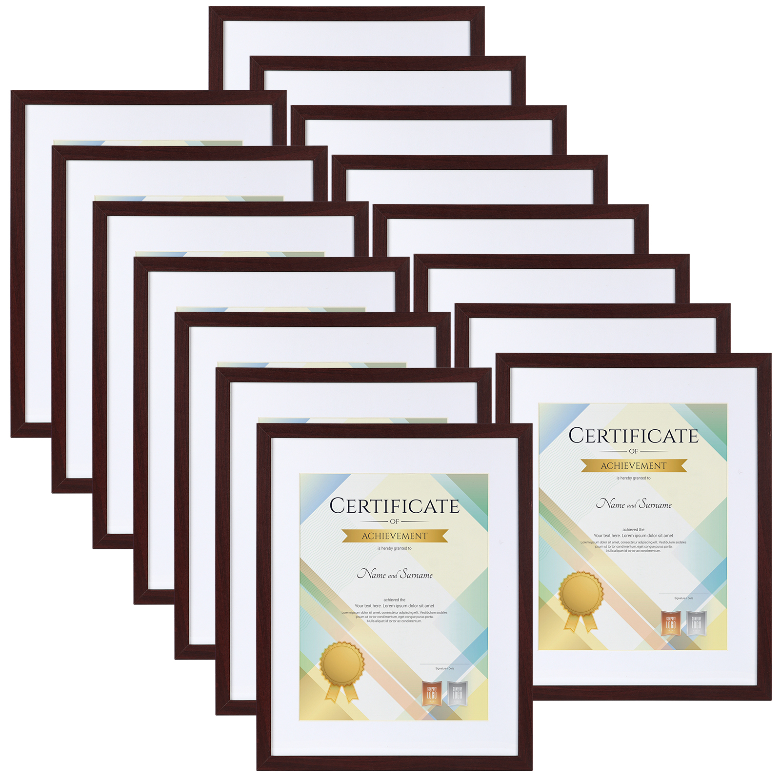 Mainstays 14x18 inch Matted to 11x14 inch Brown 0.5" Gallery Wall ...