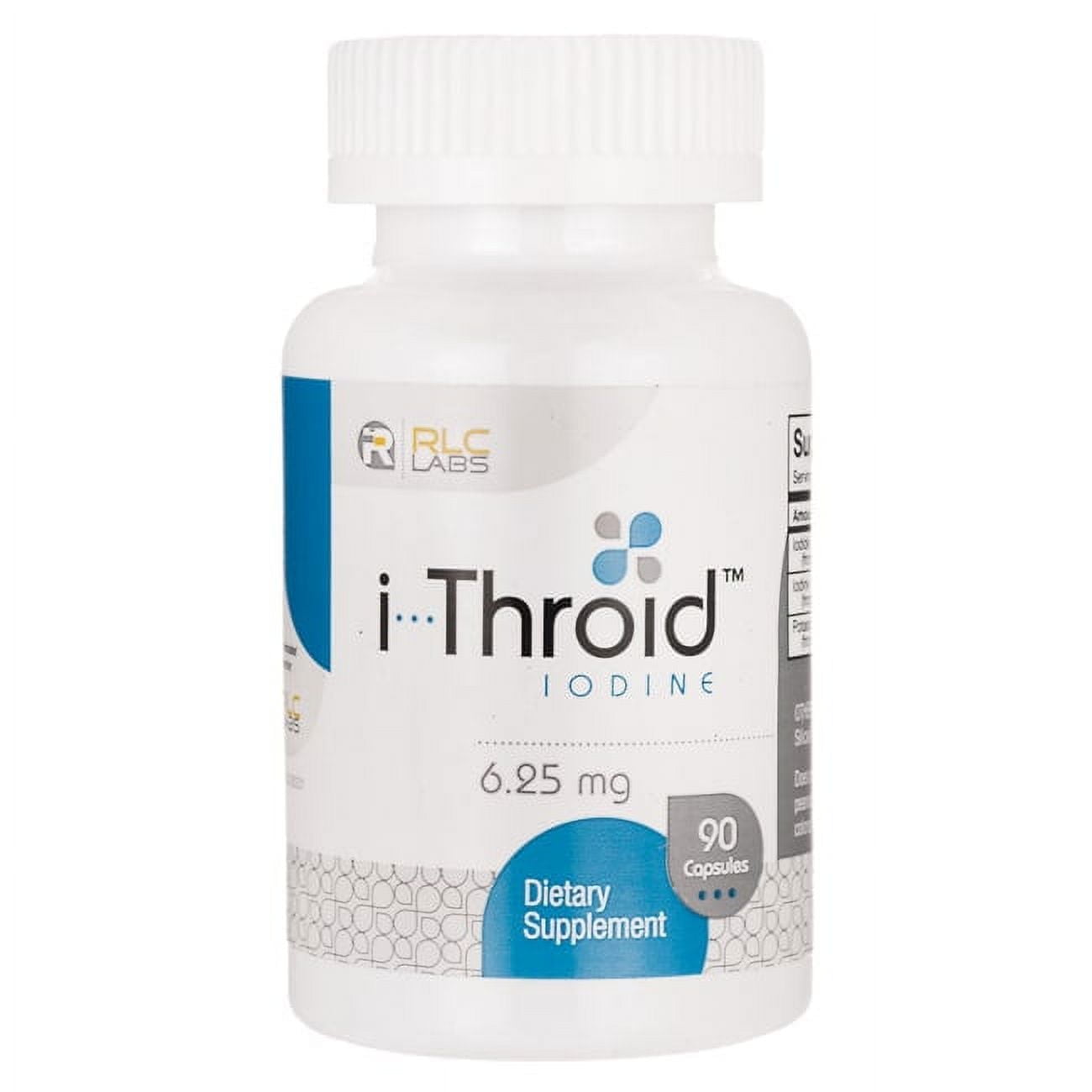 RLC Labs i-Throid Dietary Supplement, 6.25 mg, 90 Vegan Capsules for ...