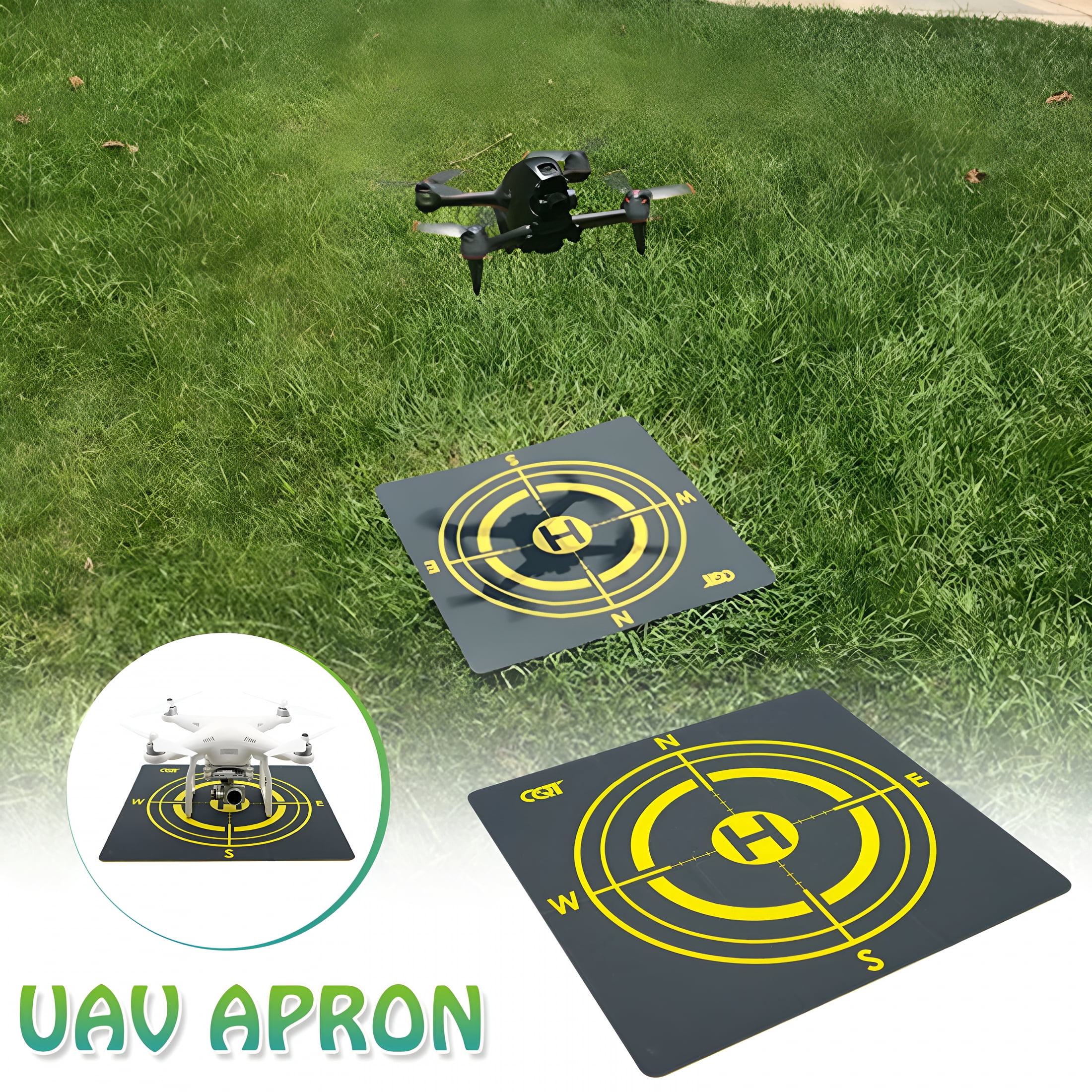 RLESO Foldable Double-Sided Drone Landing Pad with Storage Bag, Wind ...
