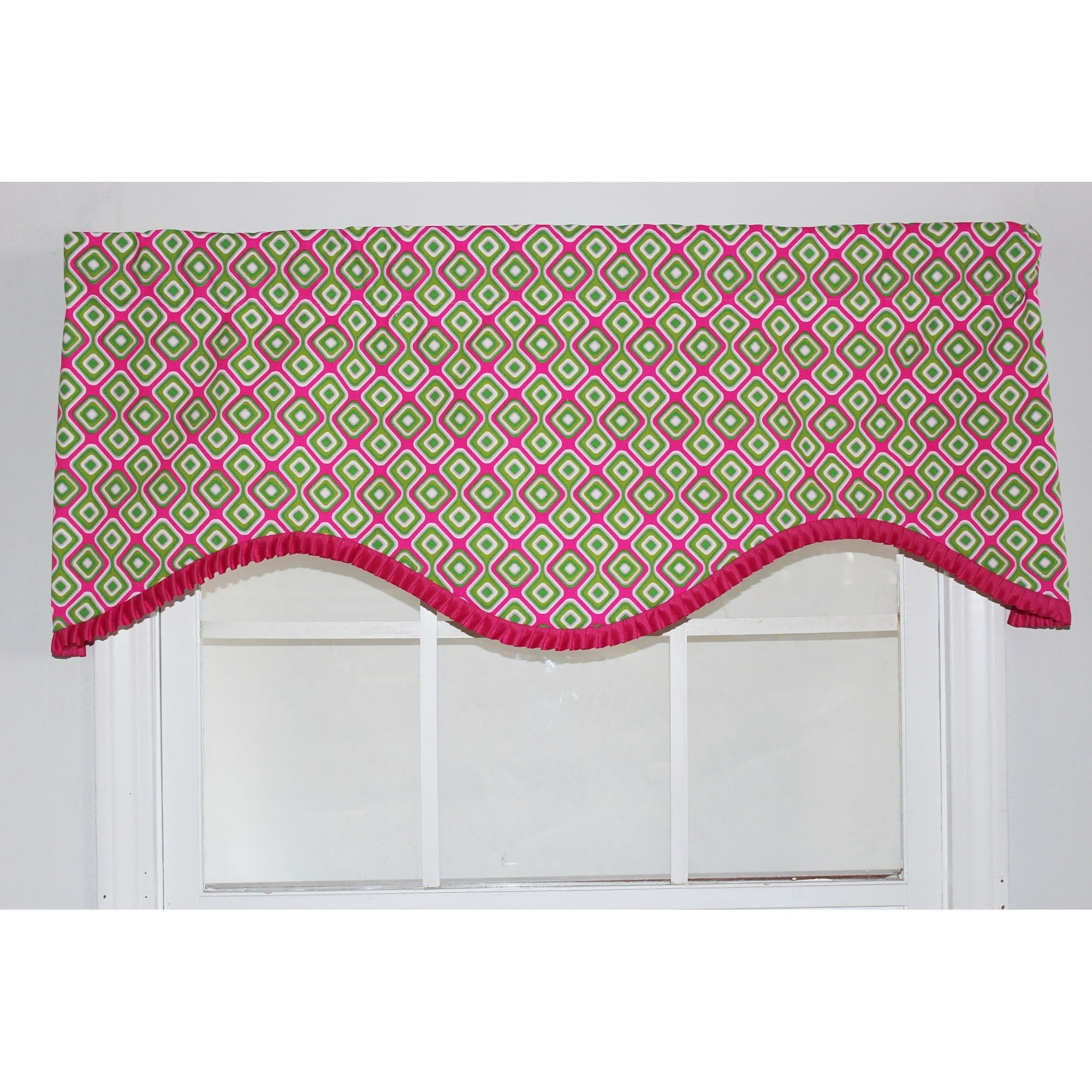 RLF HOME Geo Electric Cornice Window Valance - Pink - Walmart.com