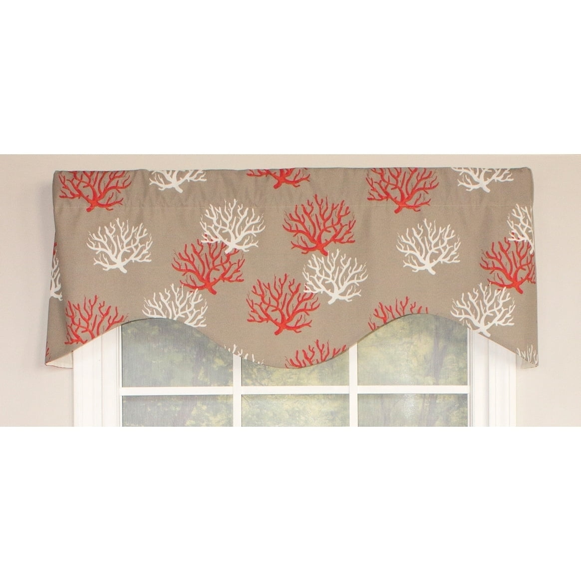 RLF HOME Isadella 50" Window Valance Red Cornice Valance - Walmart.com