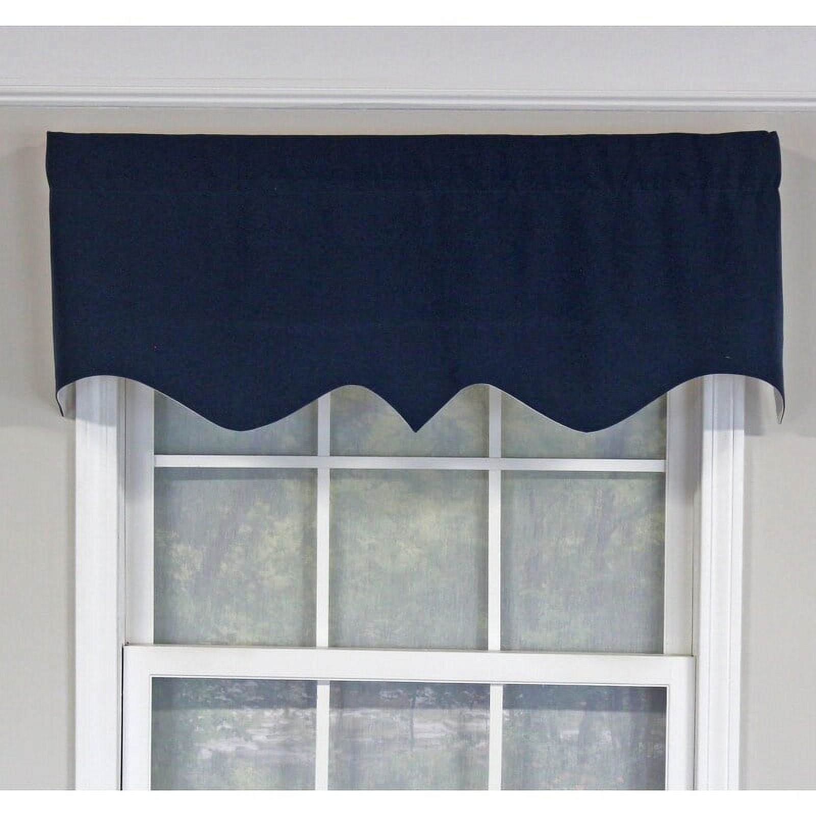 RLF HOME Classic Regal Navy Valance - 50x17, High Quality Woven, Window ...