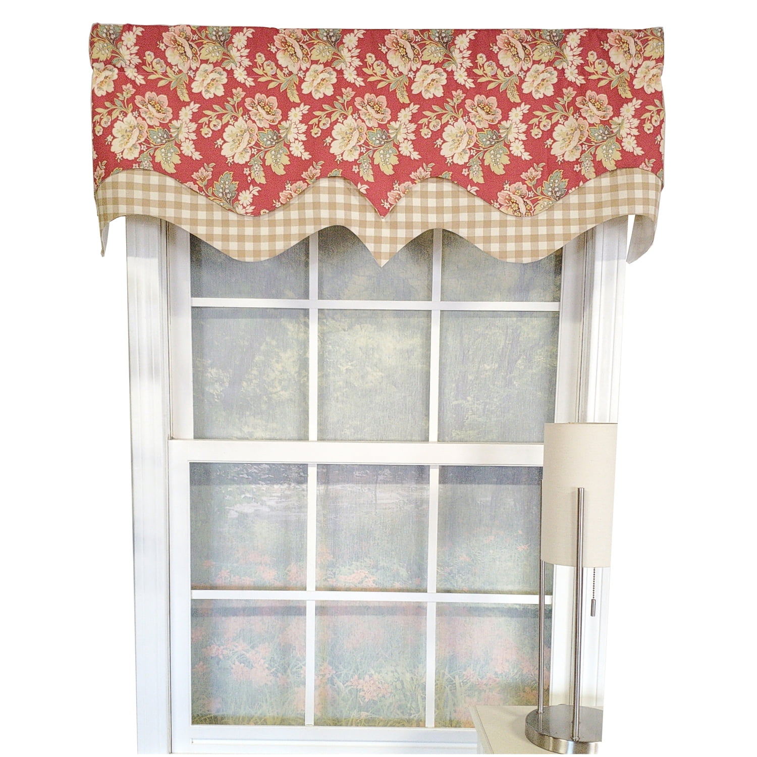 RLF Home 3" Rod Pocket High Quality Fabric Basili D-Regal Valance for ...