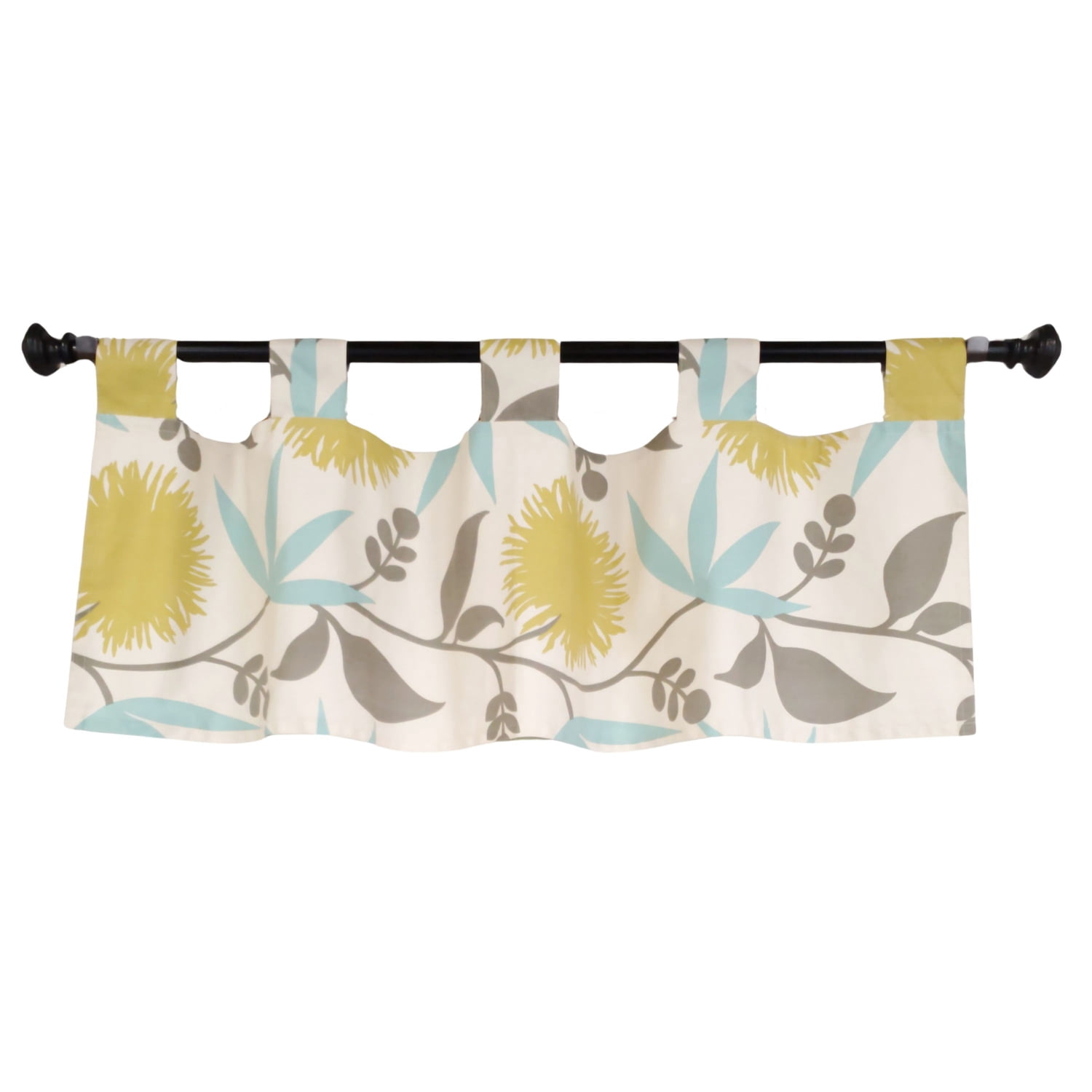 RLF Home 4" Top Tab High Quality Fabric Shine Tab Valance for Windows ...