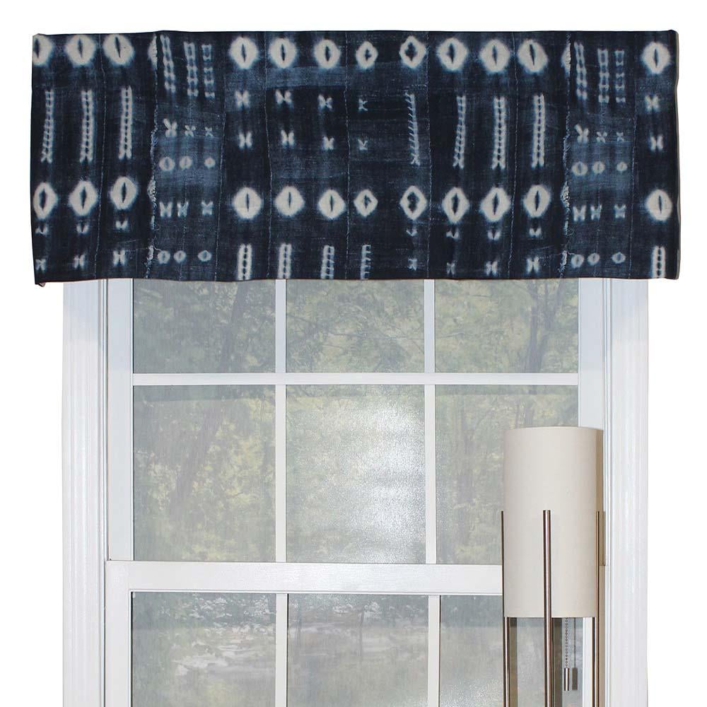RLF Home Binary Tailored Window Treatment Valance 3" Rod Pocket 50" x ...