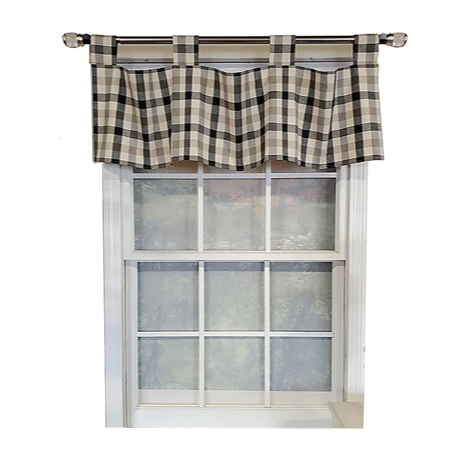 RLF Home Bison Check Tab 4" Tabs Tab Top Lining Luxurious and Elegant ...