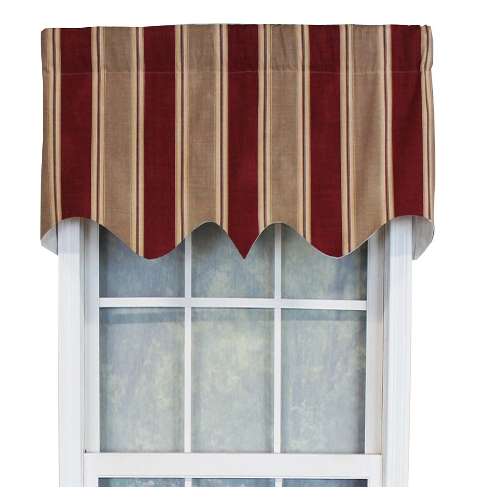 RLF Home Bodega Stripe Window Treatment Regal Valance 3" Rod Pocket 50 ...