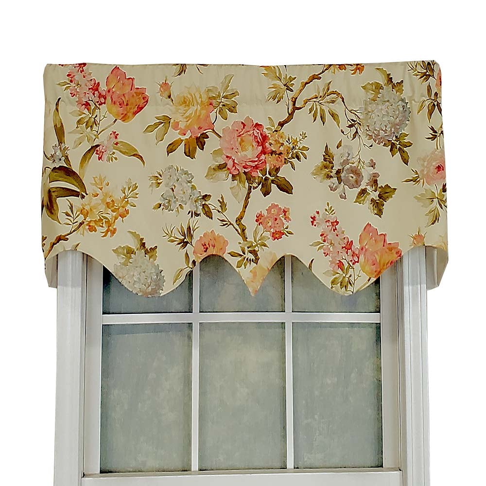 RLF Home Casa Di Fiori Window Treatment Regal Valance 3" Rod Pocket 50 ...