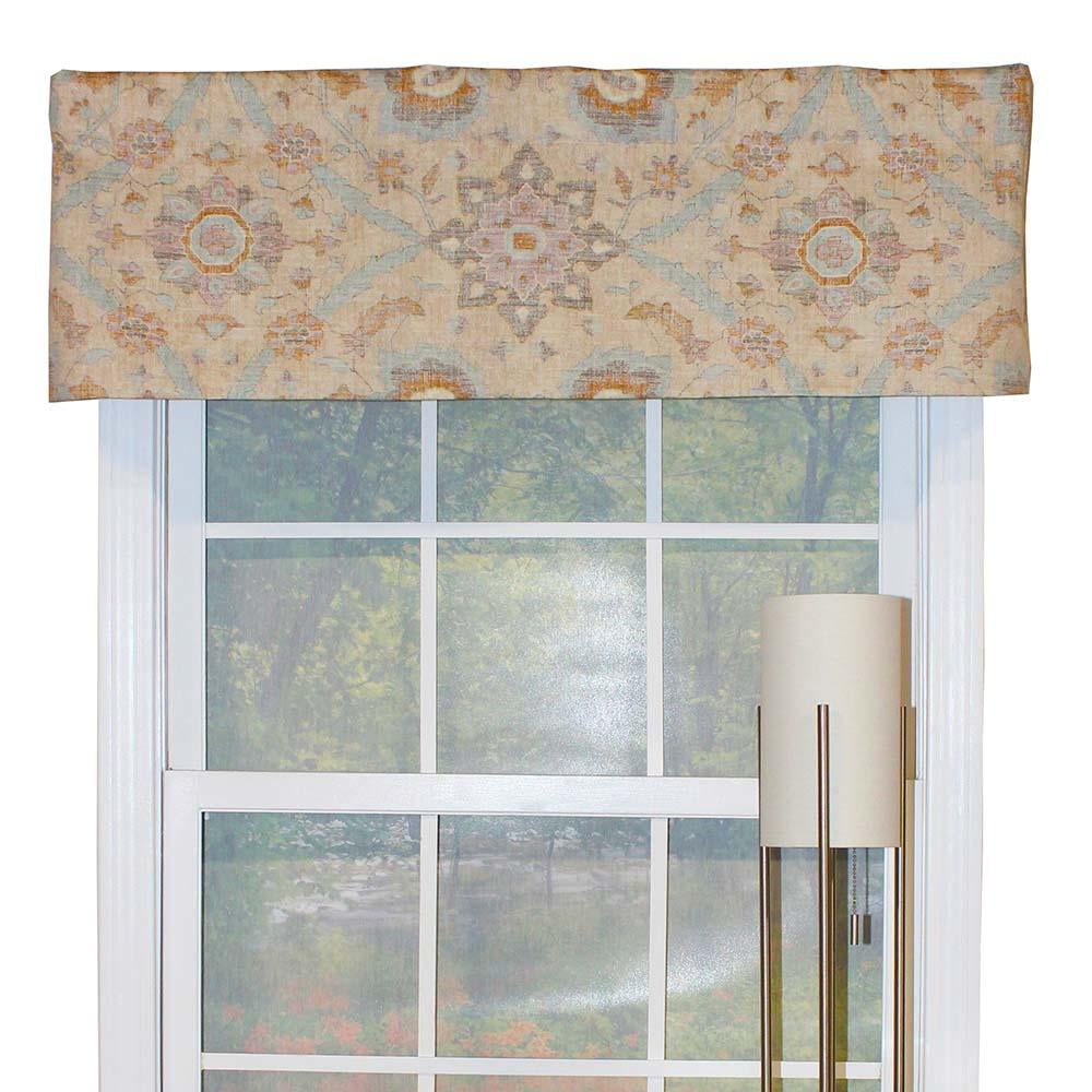 RLF Home Chavin Tailored Window Treatment Valance 3" Rod Pocket 50" x ...