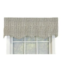 RLF Home Hydrangea Ruffled Provance Valance, Flowered Drapery for Living Room Decor, 3in Rod ...