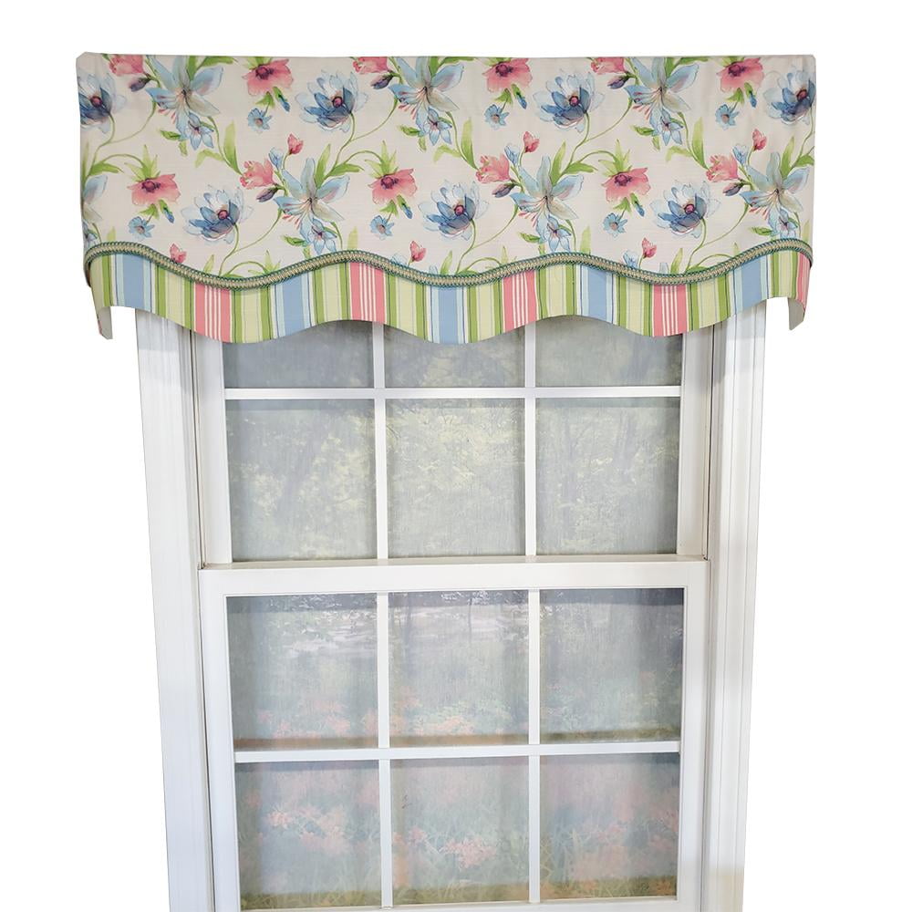 RLF Home Flowers Bloom Glory 100% Cotton Floral Design with Gimp Trim ...