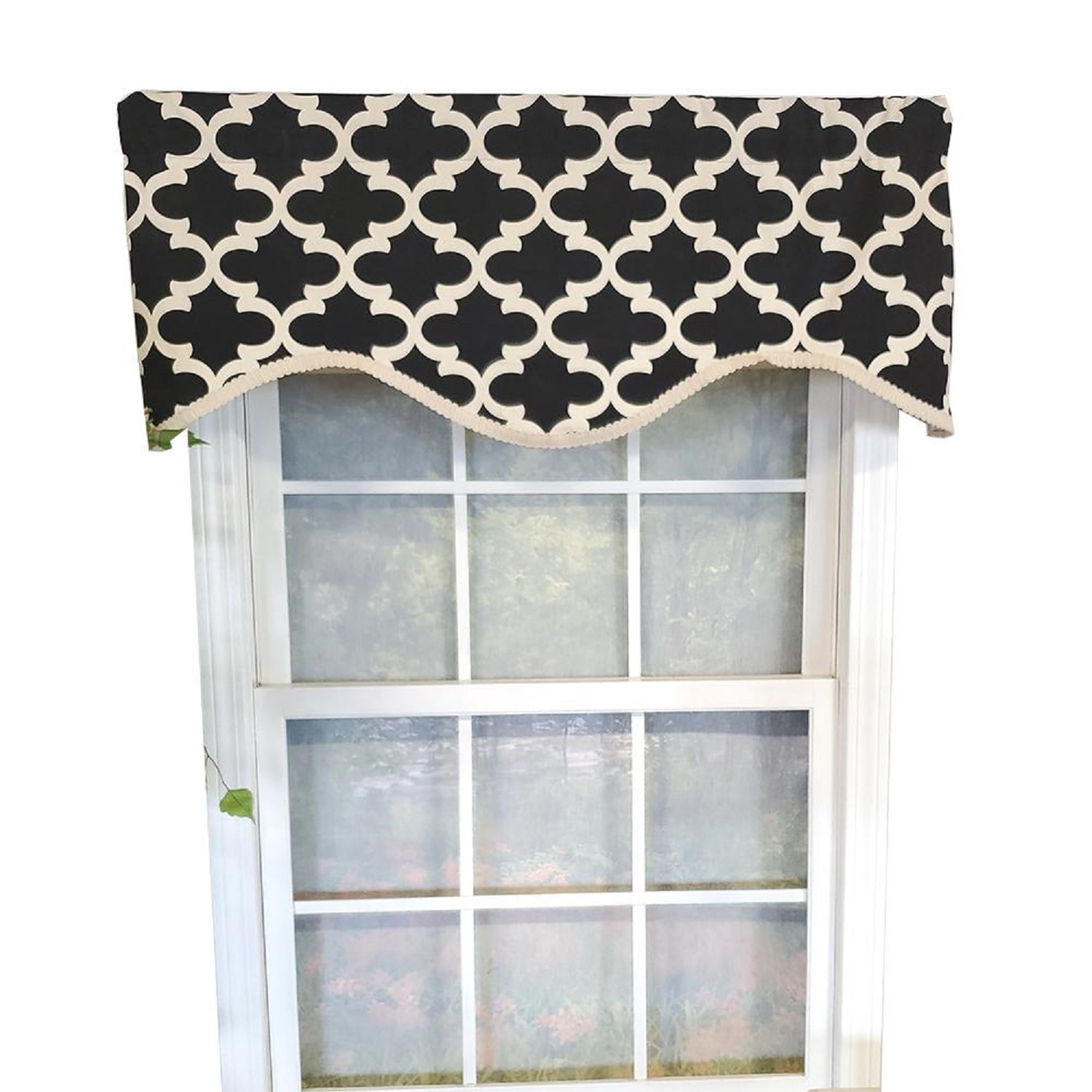 RLF Home Fynn Trimmed Cornice 3" Rod Pocket Lining Luxurious and ...