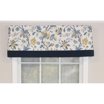 RLF Home Hydrangea Ruffled Provance valance Navy. 3" Rod Pocket 50"W x 17"L - Walmart.com