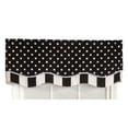 Glory Dotty Style High Quality 3" Rod Pocket Valance 50" X 16" Black by ...