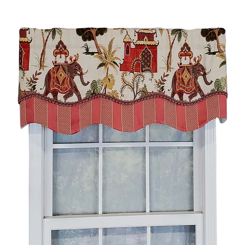 RLF Home Madhubala Glory Pattern "B" Elephant on Sides Window Treatment ...