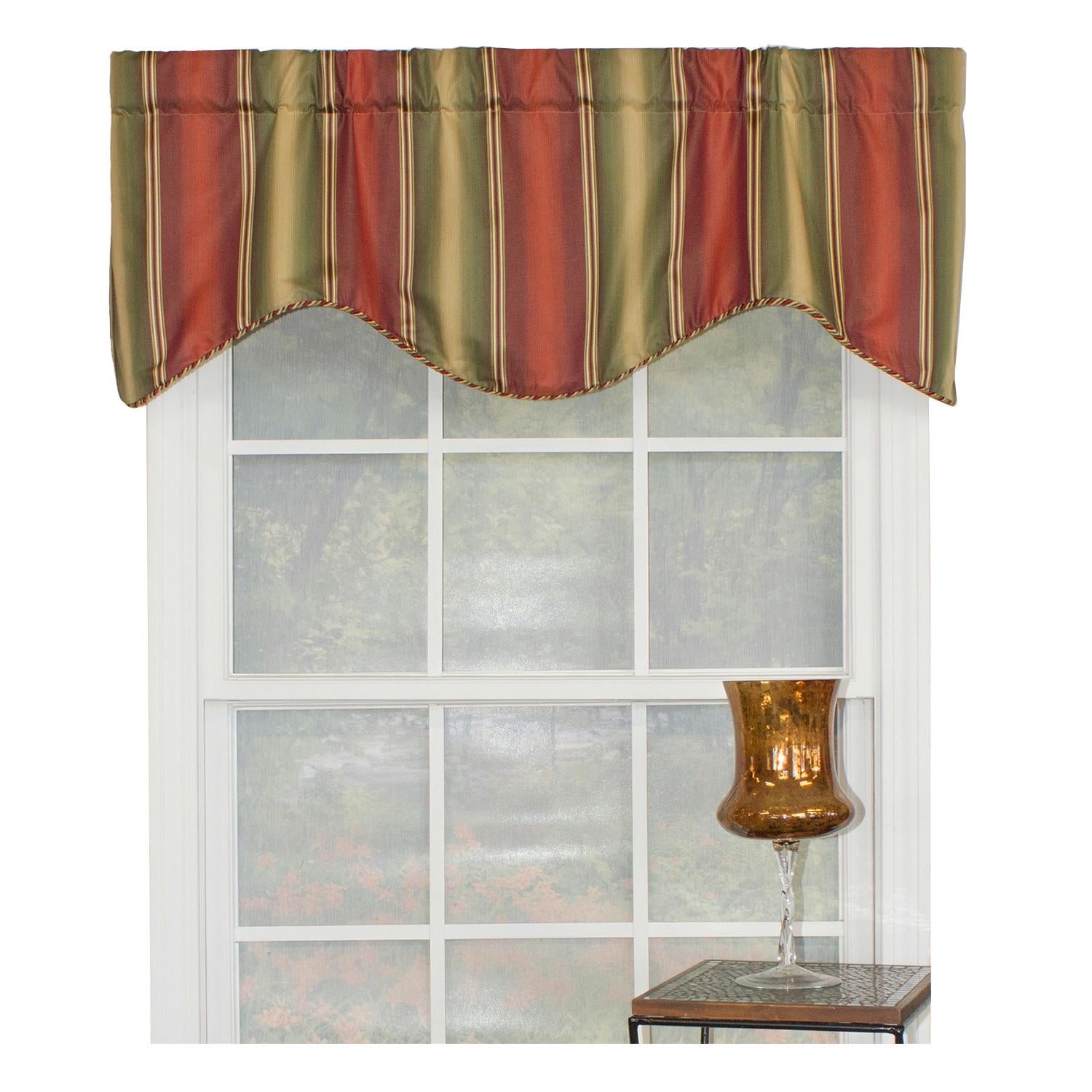 RLF Home Meri Weather Corded Cornice 100% Cotton with Fully Lined 3 ...