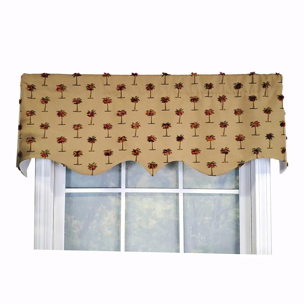 RLF Home Modern Design Classic Curacao Regal Style Window Valance 50" x ...
