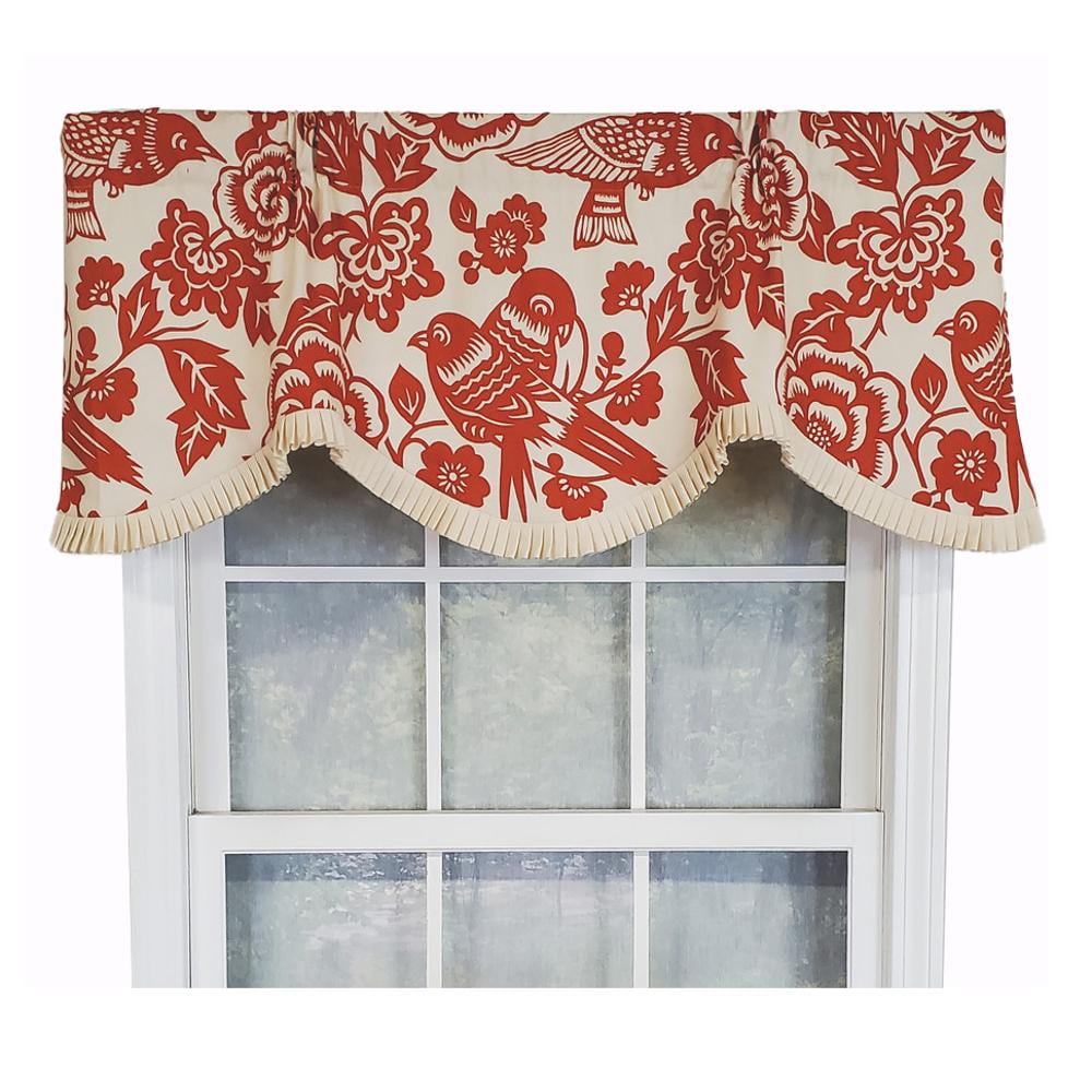 RLF Home Modern Design Classic Lovebird Cornice Style Window Valance 50 ...