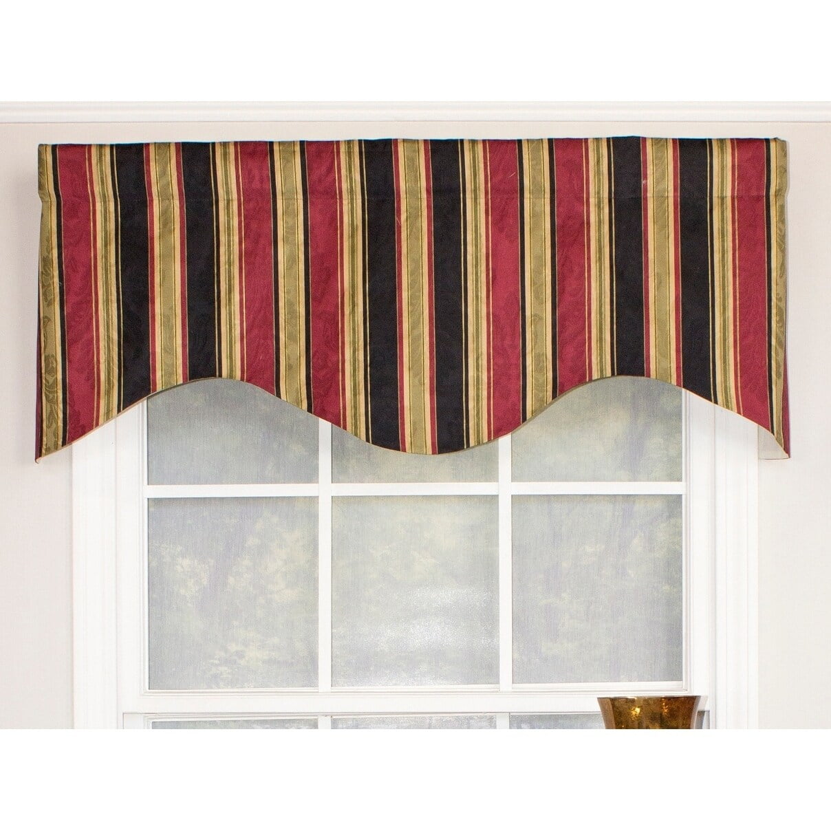 RLF Home Nigel Stripe Cornice 50'' Window Valance - Walmart.com