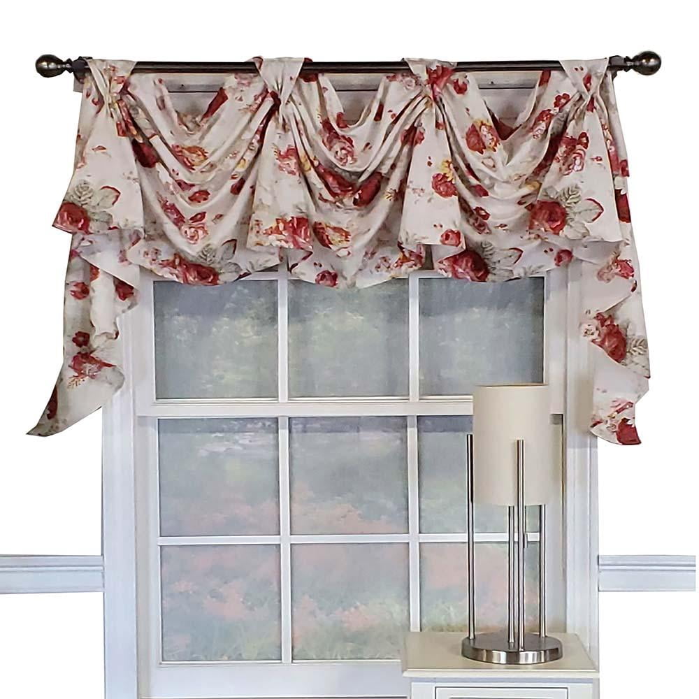 RLF Home Norfolk 3-Scoop Victory Swag Elegant Window Treatment Center ...