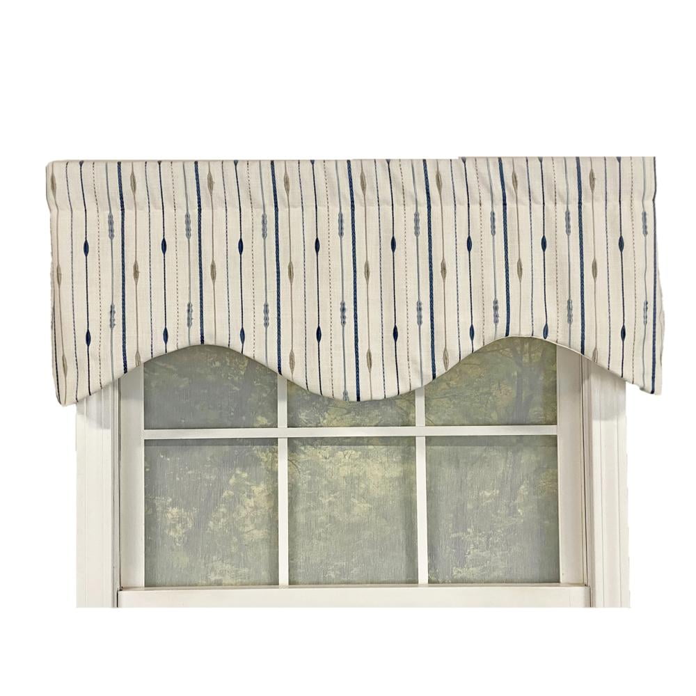 Go Getter Cornice 3" Rod Pocket Window Valance 50" x 17" Blue by RLF ...