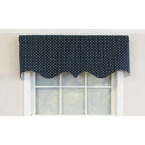 RLF Home Hydrangea Ruffled Provance valance Navy. 3" Rod Pocket 50"W x 17"L - Walmart.com