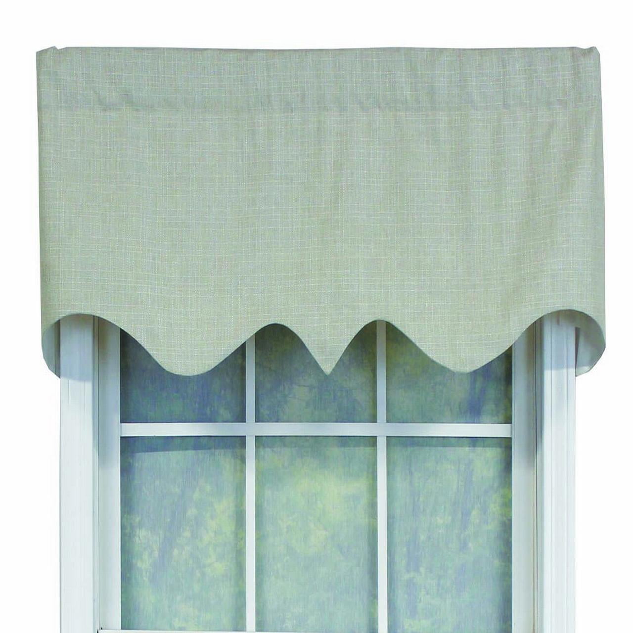 RLF Home R-Crosby Essential Solid Color Fabric Printed Regal Valance 3 ...