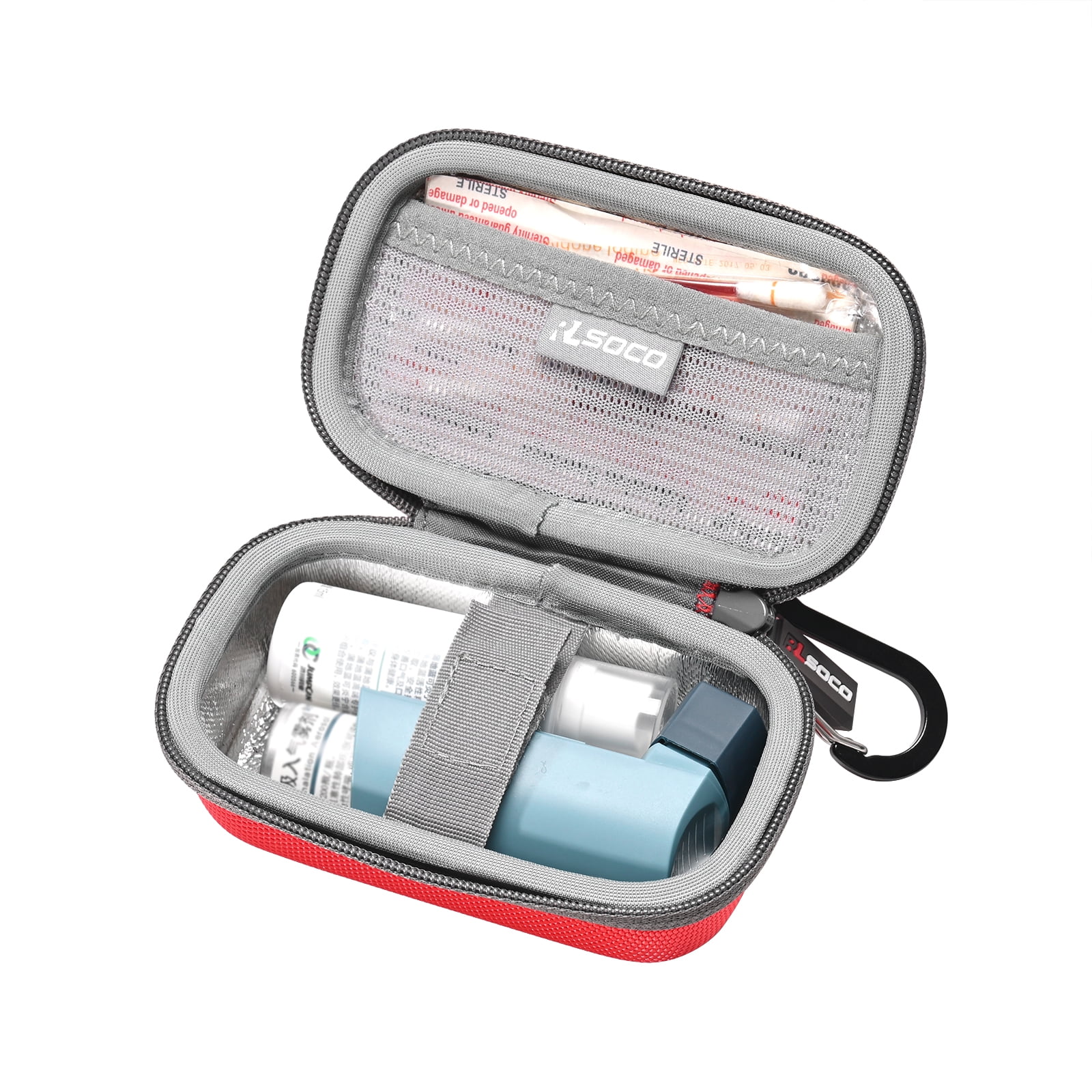 RLSOCO Carrying Case for Adults and Kids Asthma Inhaler - Red (Case ...