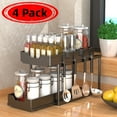 RLUETIME 4 Pack Double Sliding Under Sink Organizers, 2 Tier Bathroom ...