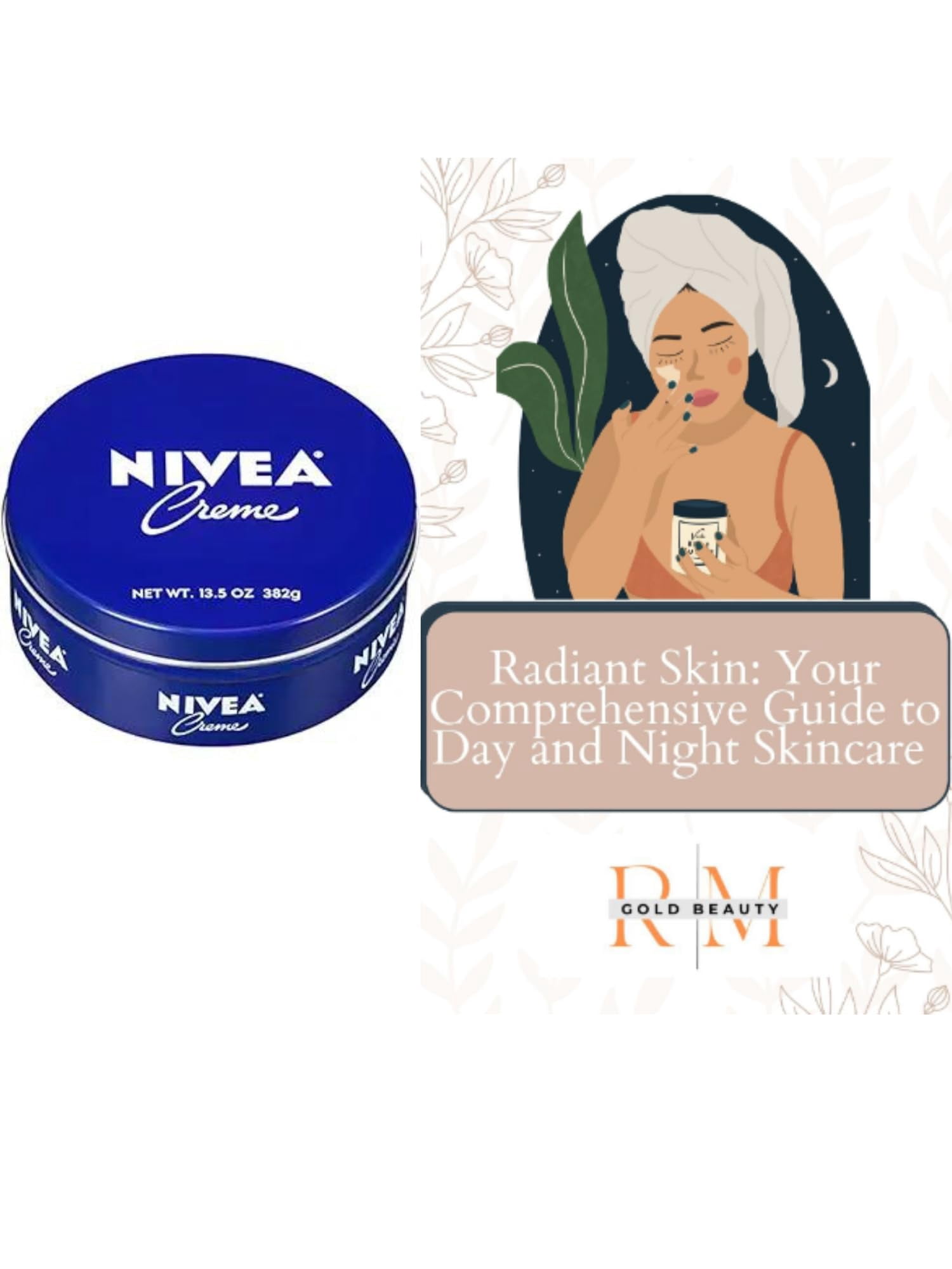 RM GOLD BEAUTY Creme Body, Face and Hand Moisturizing Cream, 13.5 Oz ...