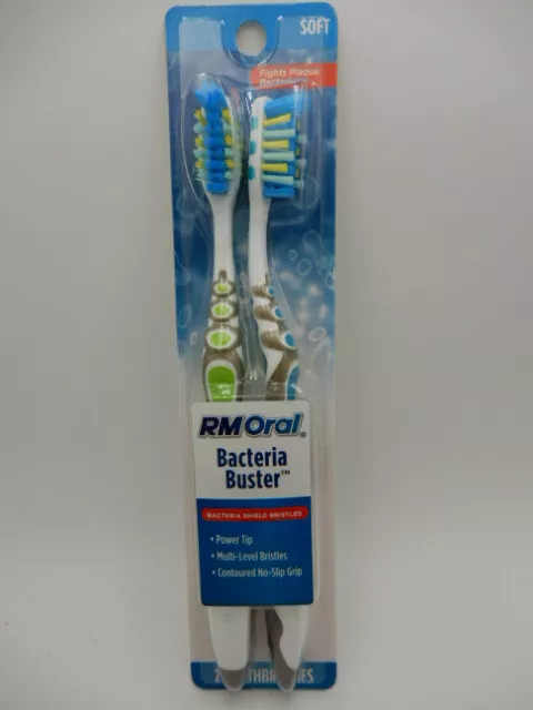 RM Oral Bacteria Buster Soft Tootubrushes, 2 Count - Walmart.com