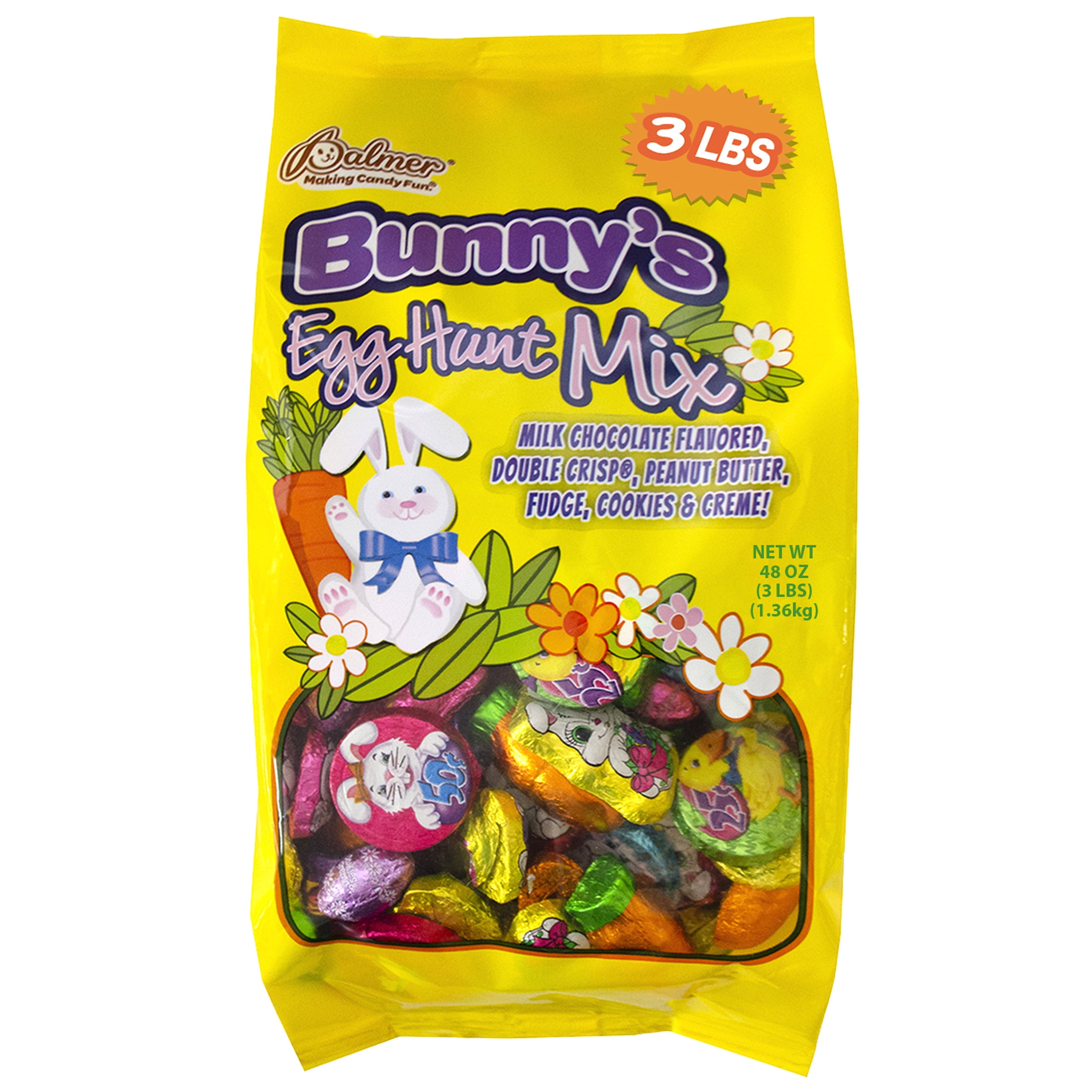 RM Palmer Bunny's Egg Hunt Easter Chocolate Variety Mix Gusset Bag, 48 ...