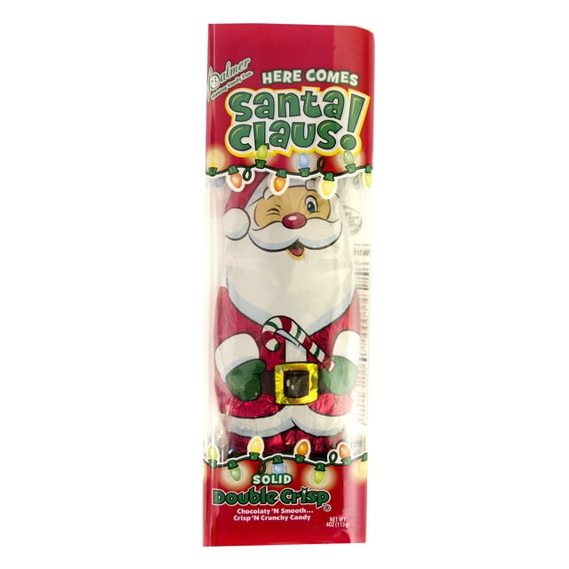 RM Palmer Classic Santa Double Crisp Solid Chocolate, 4 oz, Individual ...