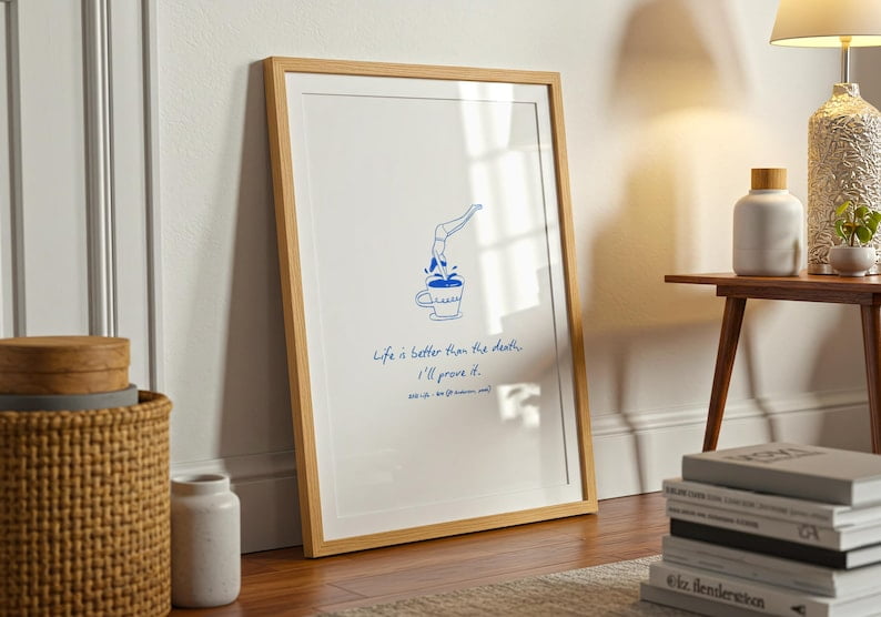 RM Still Life Lyrics Wall Art | Inspirational Minimalist Digital Print ...