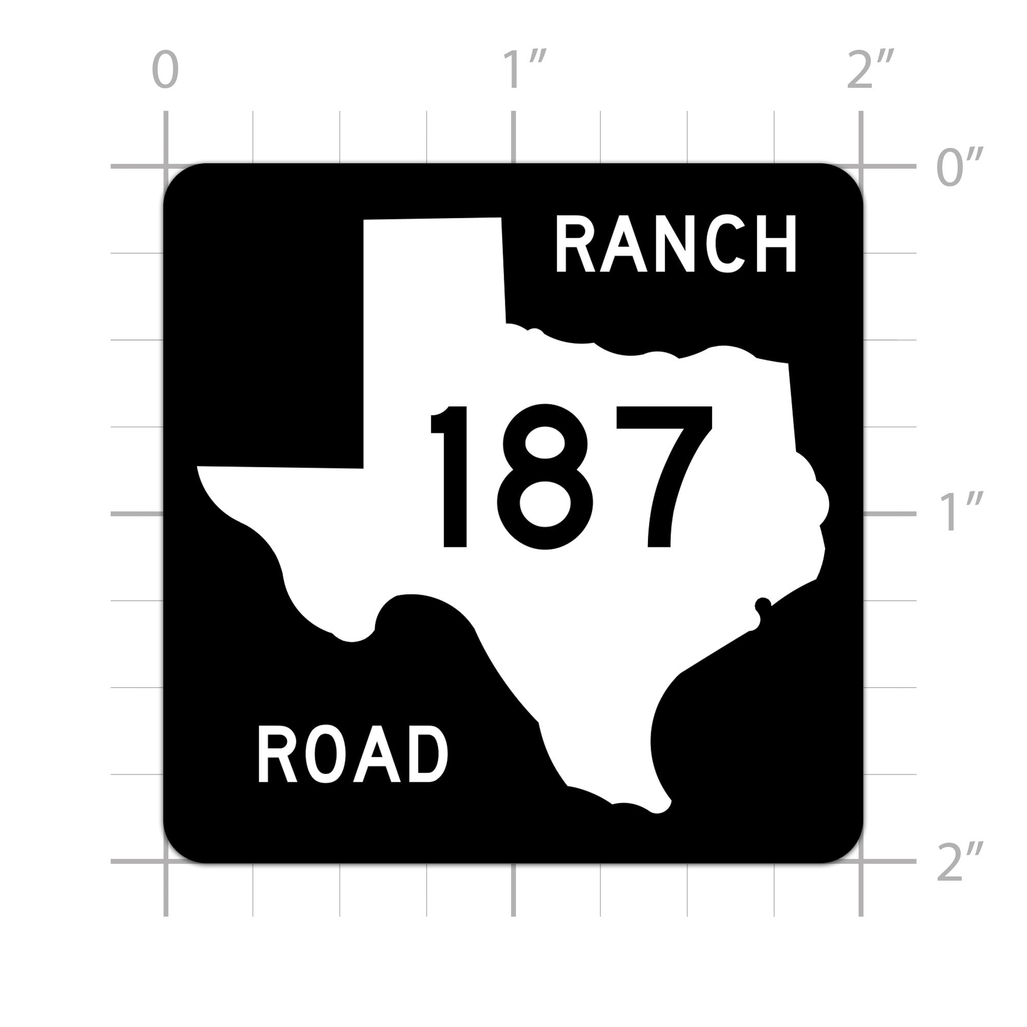 RM187 Ranch to Market Road 187 Sign Sticker for water bottle phone ...