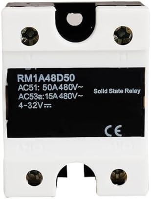 RM1A48D50 2SCR PLC Solid State Relay DC AC 50A,Output:42-530VAC Input ...