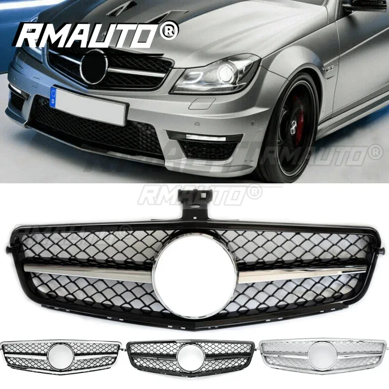 RMAUTO C63 AMG Style Car Front Bumper Grille Racing Grill For Mercedes ...