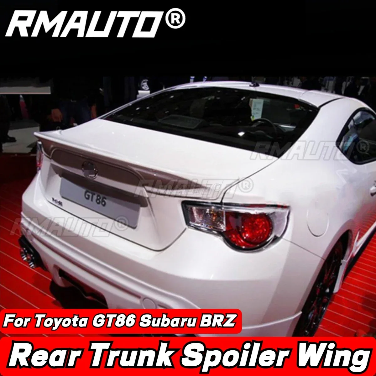 RMAUTO Carbon Fiber Car Rear Wing LEG MORTOR SPORT Style Trunk Lip Body ...