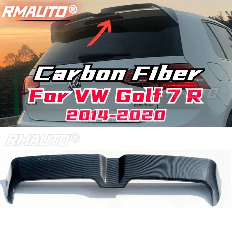 RMAUTO Carbon Fiber Rear Window Roof Spoiler For Volkswagen VW Golf 7 ...