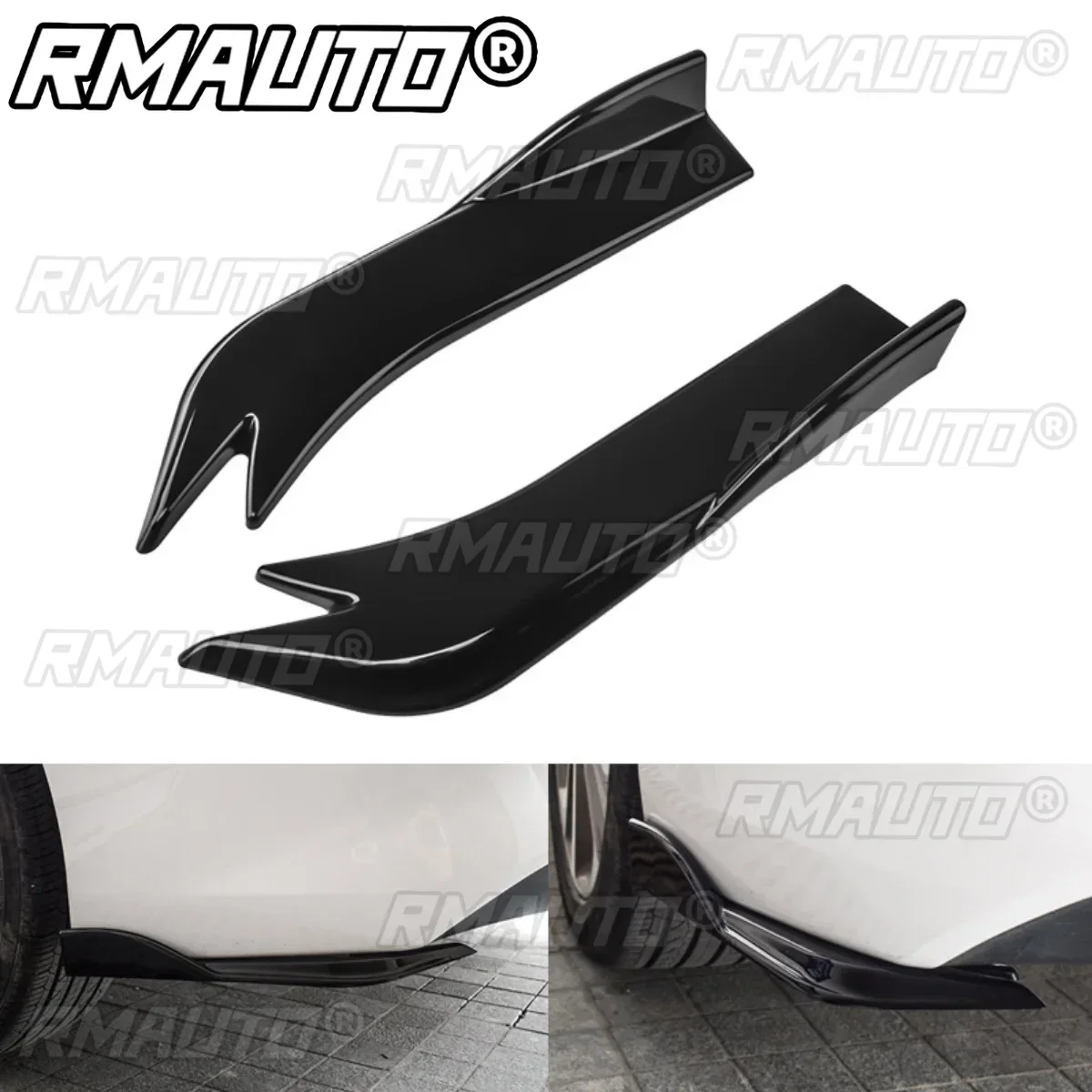 RMAUTO Universal Rear Bumper Lip Diffuser Splitter Apron Guard For BMW ...