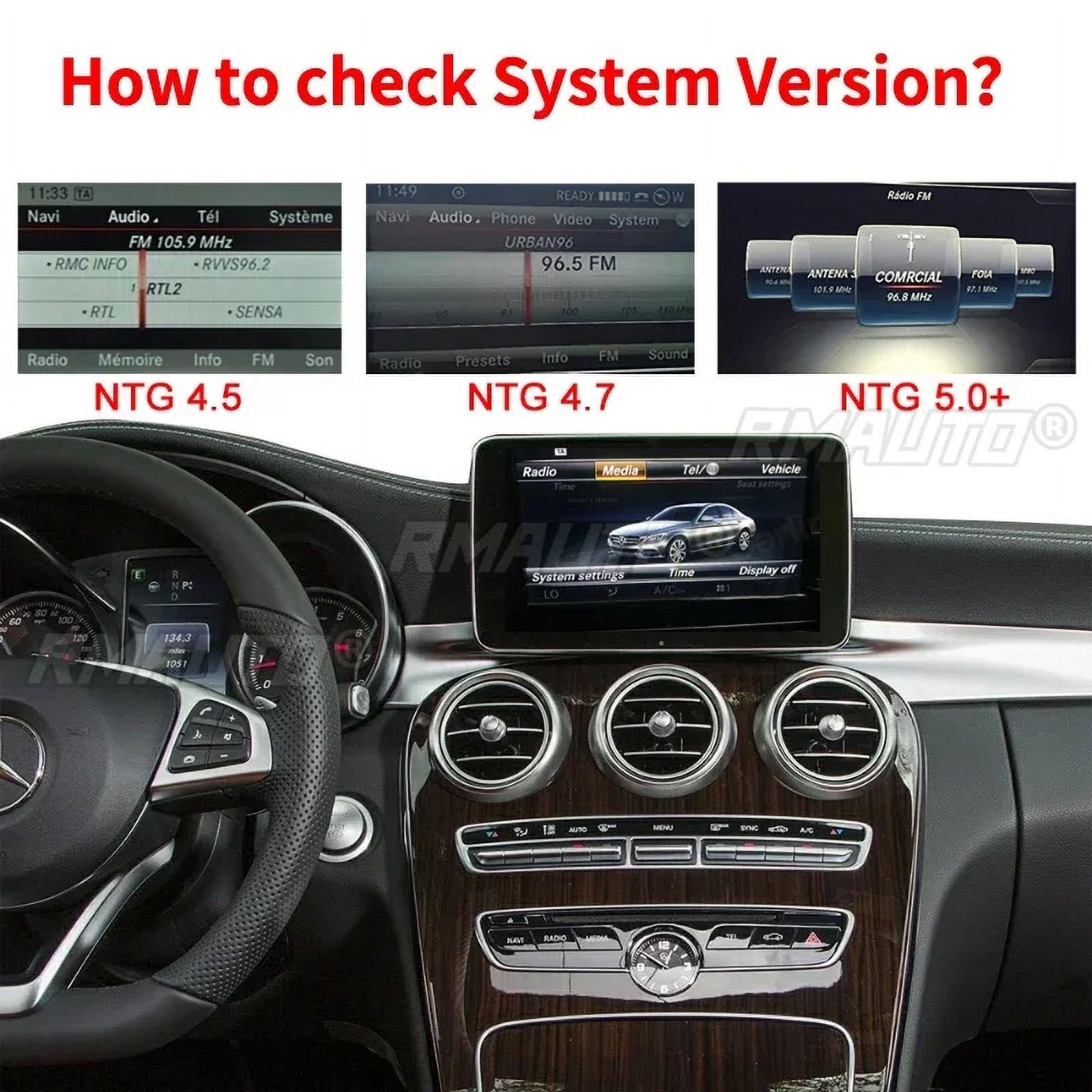 RMAUTO Wireless Apple CarPlay NTG5.0 System for Mercedes Benz GLE GLS ...