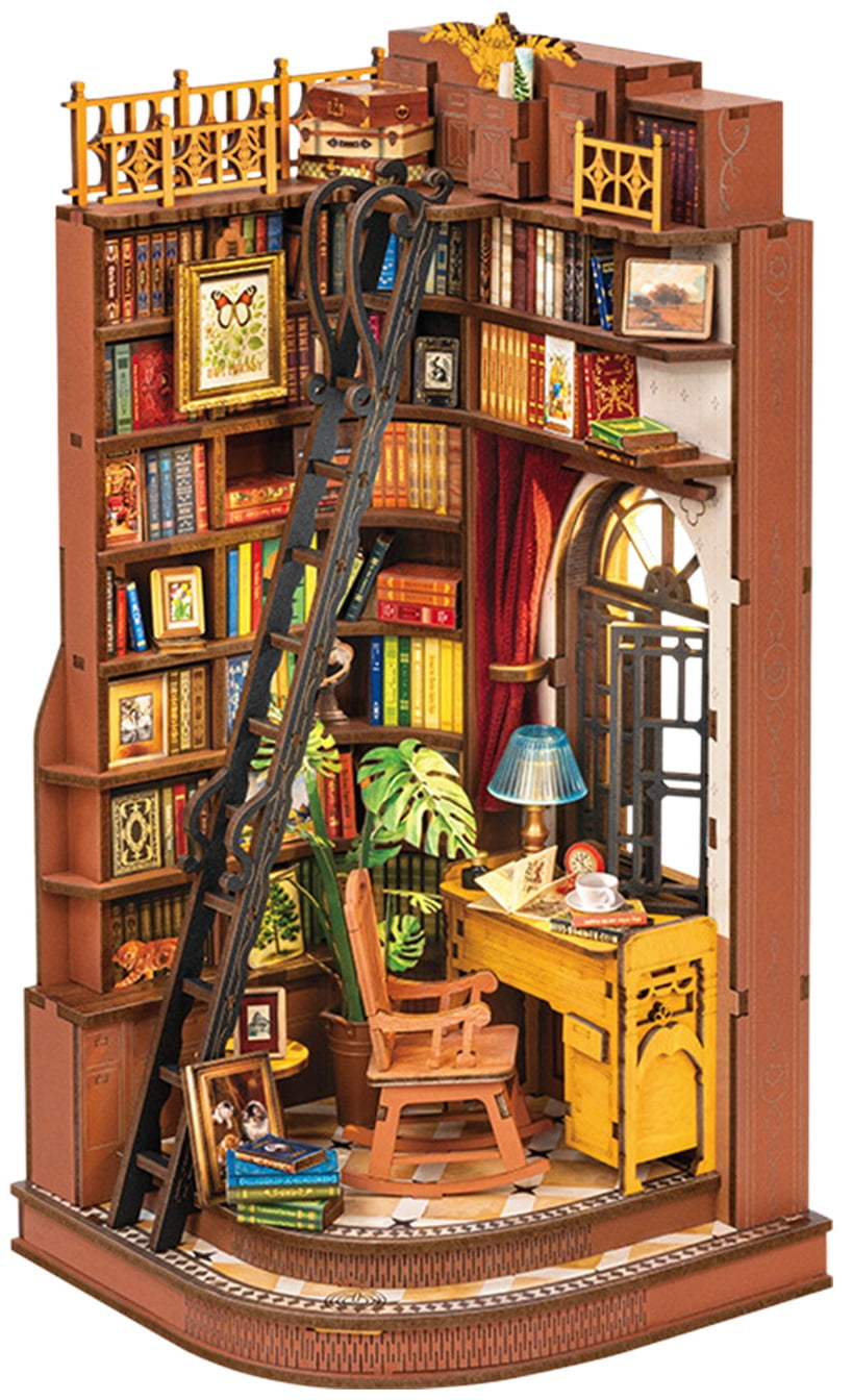 RMBCOME DIY Book Nook Kit Silent Corner Study, 3D Puzzles Creative ...