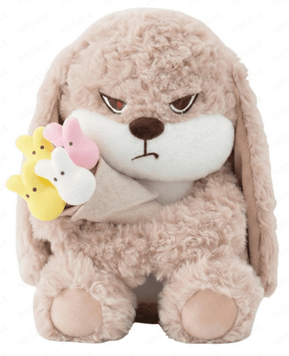 RMBCOME Easter Grumpy Bunny Stuffed Animal, 12" Easter Plush Rabbit ...