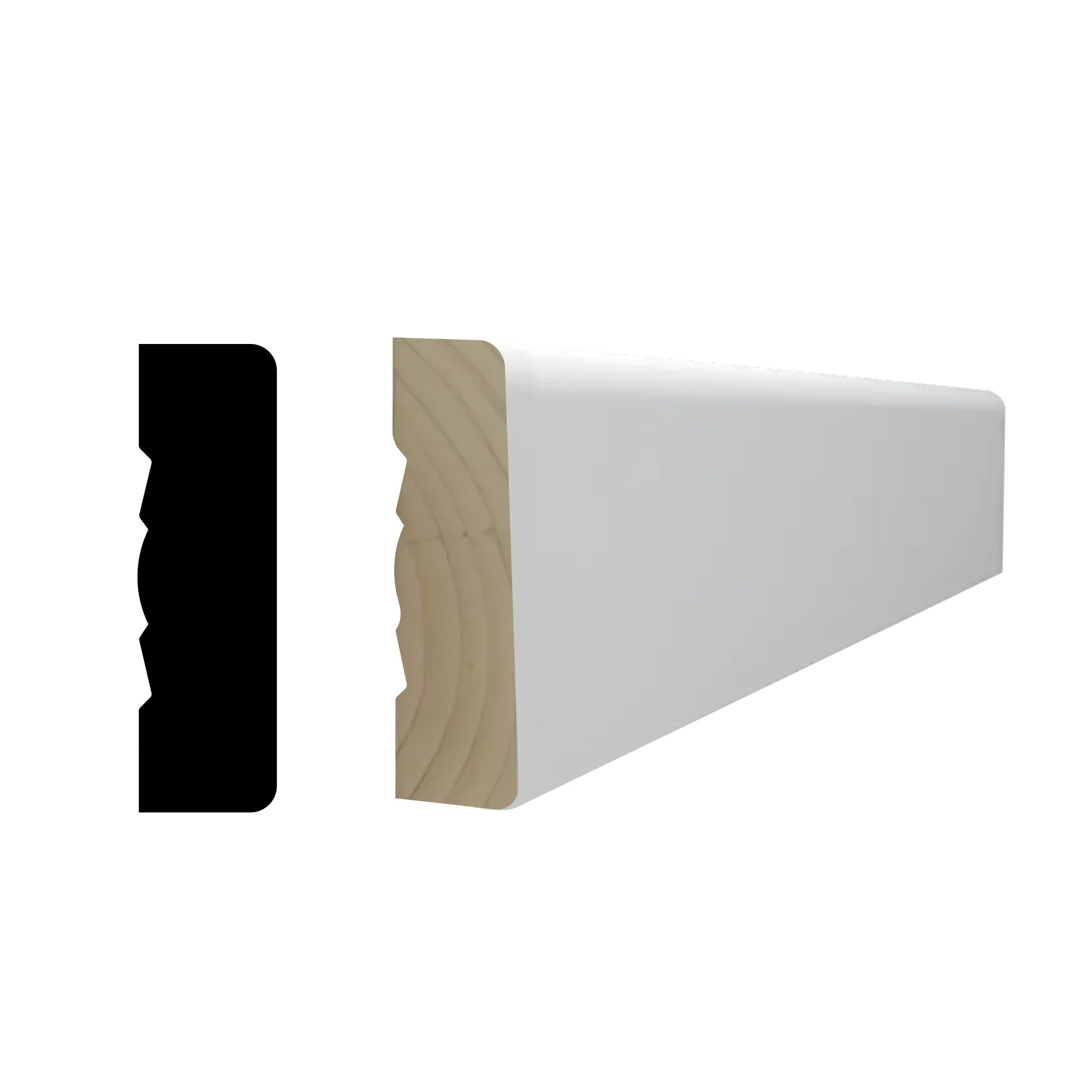 RMC 453 11/16 in.D x 2 1/4 in. W x 99 in. L Primed Finger-Joined Pine ...